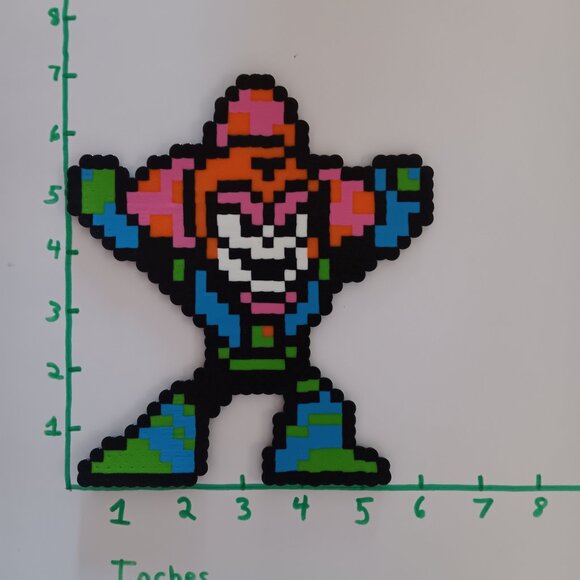 Perler, Megaman | Wall Decor | Perler Bead Art Of Plant Man From ...